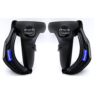 BeswinVR G2- Controller Grips and Knuckle Strap for Oculus Quest, Rift S (Black, 1 Pair)