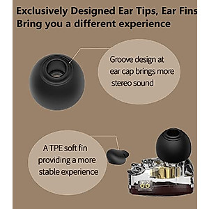 YINYOO in Ear Monitor Headphones CCZ Coffee-Bean IEM HiFi in-Ear Earbuds Earphone with 1DD, Immersive Bass Sound for Singers, Musicians, Stage, Drummers for Church Gym Running(Without mic, Black)