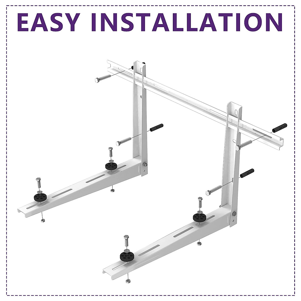 Mxclimate Wall Mounting air Conditioner Bracket for Outdoor Ductless Mini Split Condenser Heat Pumps & HVAC Systems,Universal,9000-36000 Btu AC Units, Heavy Duty Support up to 400 LBS
