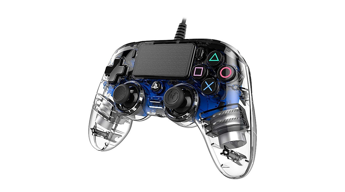 Nacon Blue Compact Controller for PS4 – Wired Gamepad