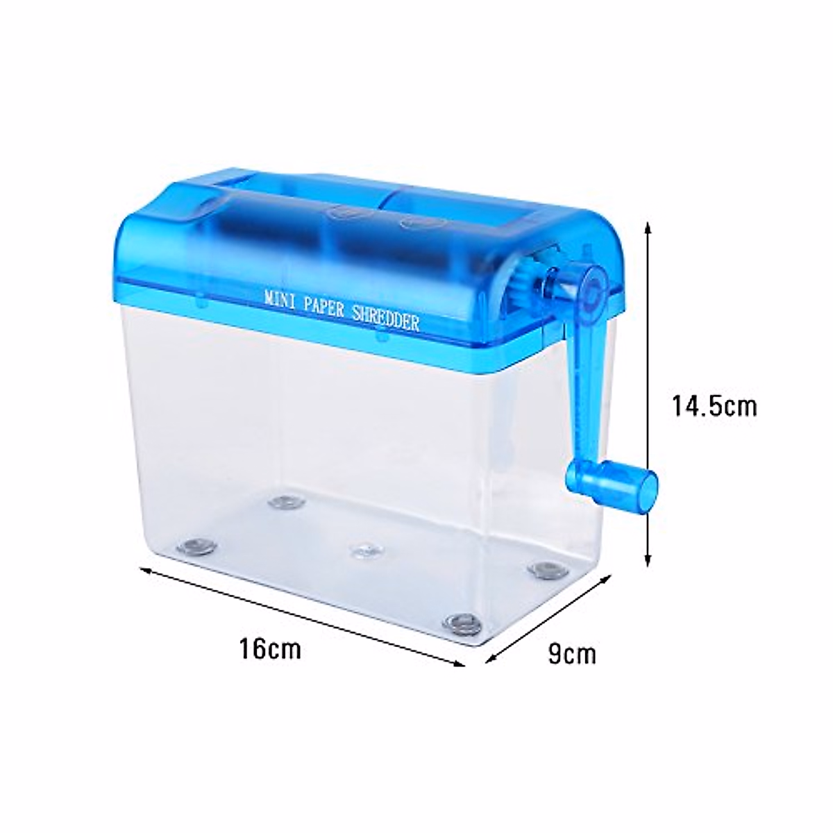 Portable Paper Shredder, A6 Portable Mini Manual Paper Cut Shredder for Office Home School 16 × 9 × 14.5 cm(Pink)