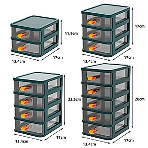 ZSEDP Storage Boxes Multi-Layer Space Saving Strong Loading Large Capacity Practical Desktop Storage Drawer for Bedroom (Size : 3 Layers)
