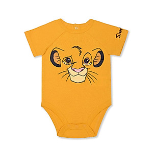 Disney Lion King Simba Baby Boys Short Sleeve Bodysuit and Pants Set for Newborn and Infants