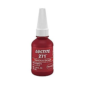 Loctite 27121 Red 271 Low Viscosity High Strength Threadlocker, 300 Degree F Maximum Temperature, 10 mL Bottle, 1/EA