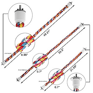 Jusney Bird Rope Perches,Parrot Toys 33 inches Rope Bungee Bird Toy (33 inches)[1 Pack]