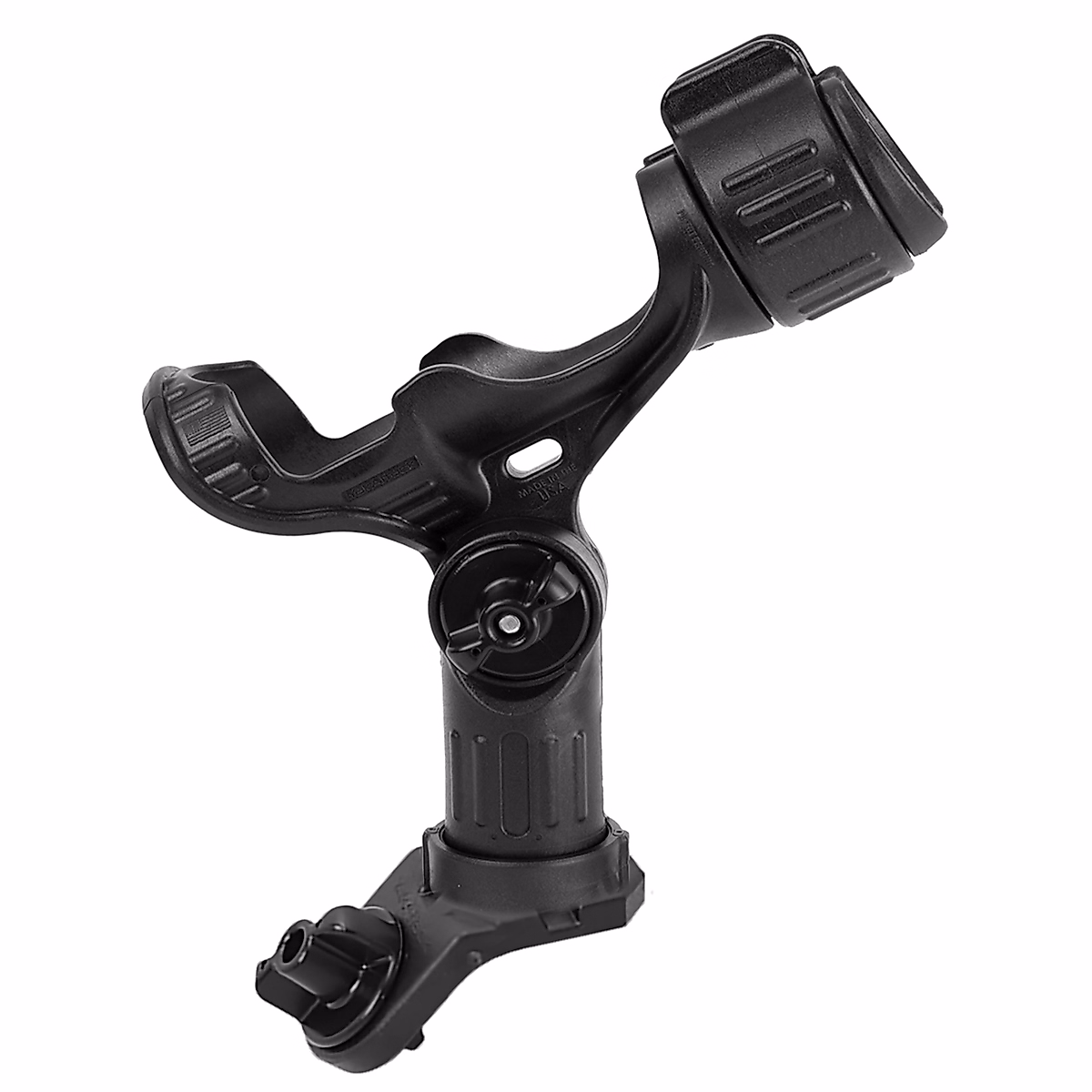 YakAttack Omega Rod Holder with Turnkey Track Adapter - 45° Aluminum Boat Mount