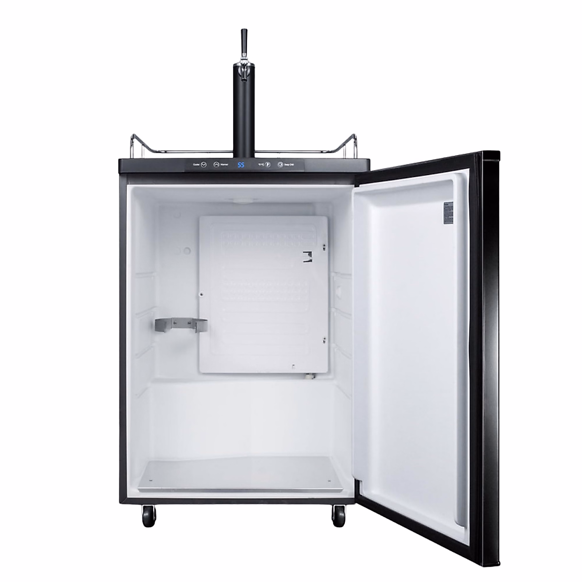 Summit 24 Inch Black Kegerator Full Sized Beer Dispenser Single Tap Included - SBC635MBK