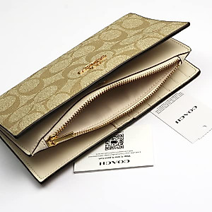 COACH SLIM ZIP WALLET IN SIGNATURE CANVAS C8714