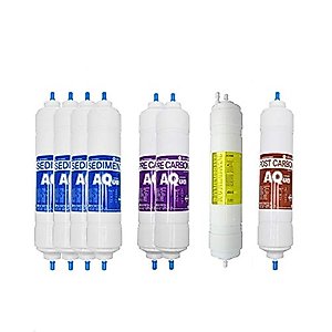 8EA Economy Replacement Water Filter 1 Year Set for Coway: Advan CHP-02CL / CHP-02CR - 10 microns