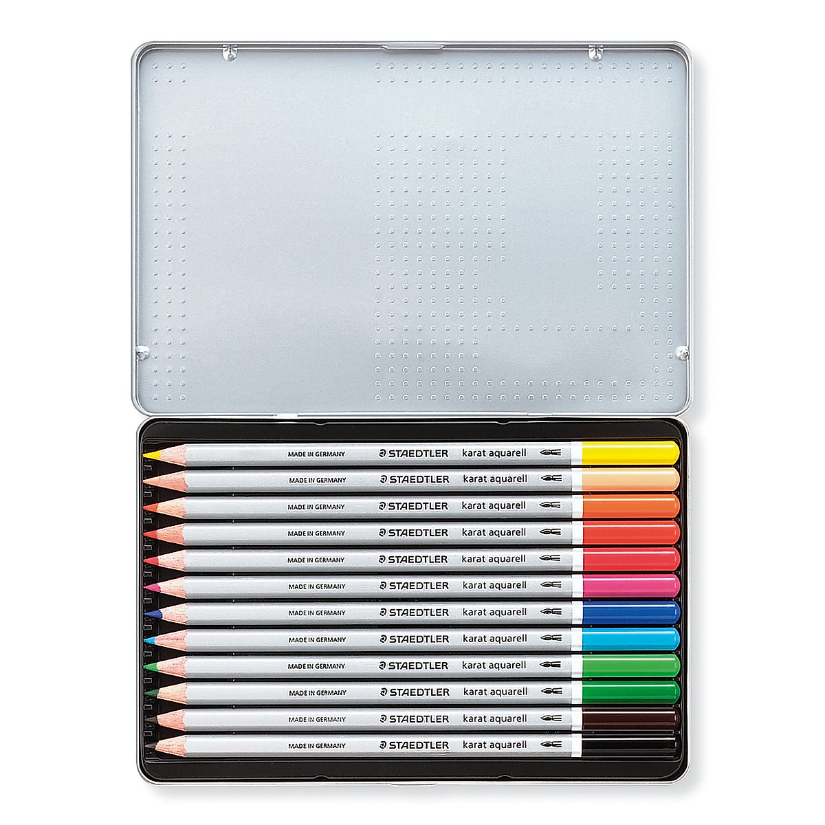 Staedtler Karat Aquarell Premium Watercolor Pencils, Set of 12 Colors (125M12)