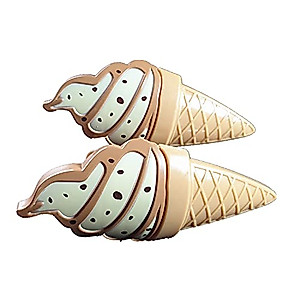 White Ice Cream Style Beach Towel Clips Jumbo Size for Beach Chair, Cruise Beach Patio, Pool Accessories for Chairs, Household Clip, Baby Stroller. by C&H Solutions