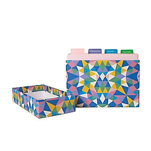 Bella Paper Kaleidoscope of Blessings All Occasion Greeting Card Set—20 Cards and lined Envelopes with Card Organizer Box —Birthday Cards, Celebration Cards, Encouragement Cards, Gratitude Cards,