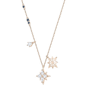 SWAROVSKI Symbolic Pendant Necklace with Kite-Shaped Pendant with Star Motifs on a Rose-Gold Tone Finish Setting, Part of The Symbolic Collection