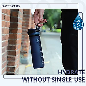 Opard Sports Water Bottle, 20 Oz BPA Free Non-Toxic Tritan Plastic Water Bottle with Leak Proof Flip Top Lid for Gym Yoga Fitness Camping (Blue)