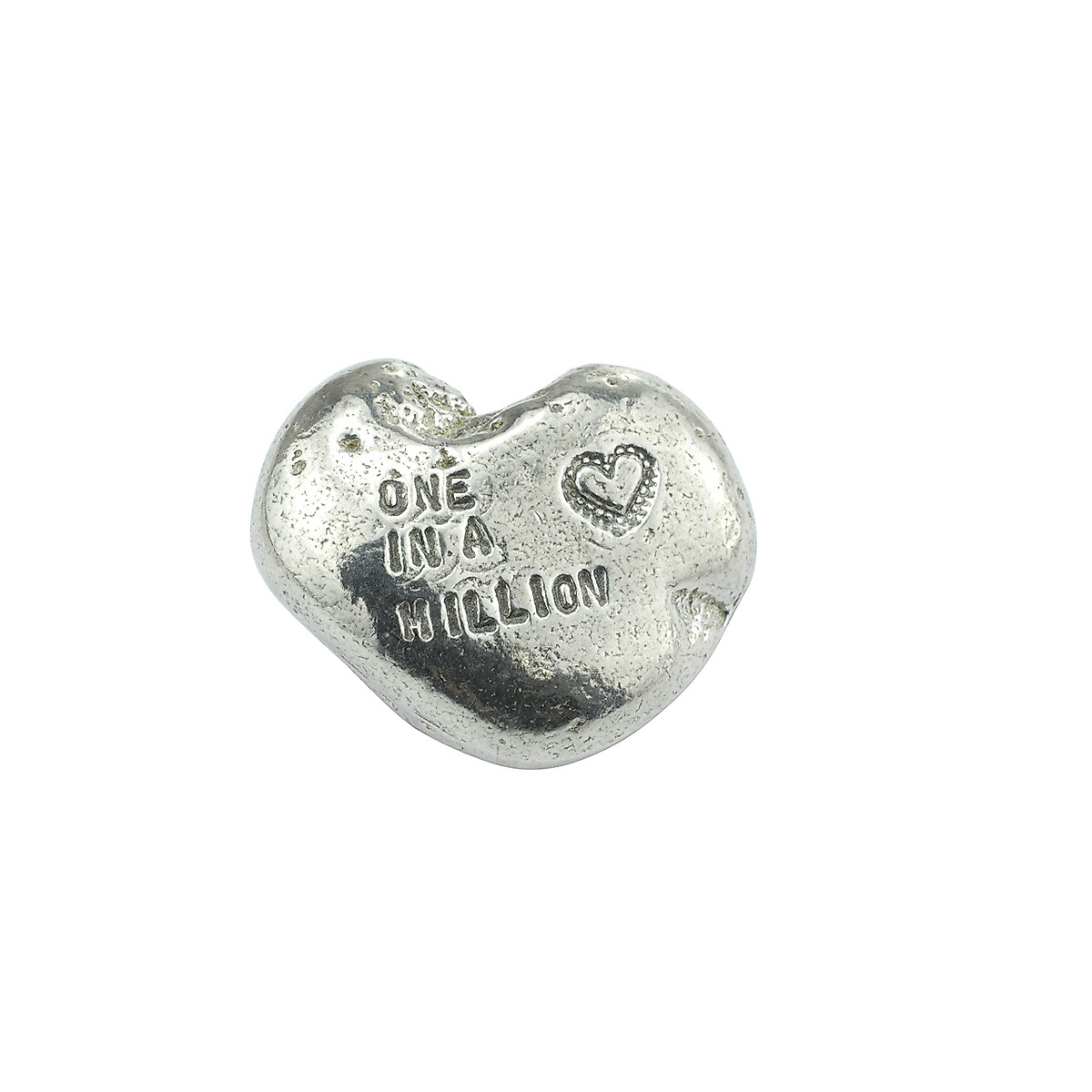10th Your My One in A Million Gift - 10th Anniversary Metal Heart Pebble Gift -Keep My Heart Close