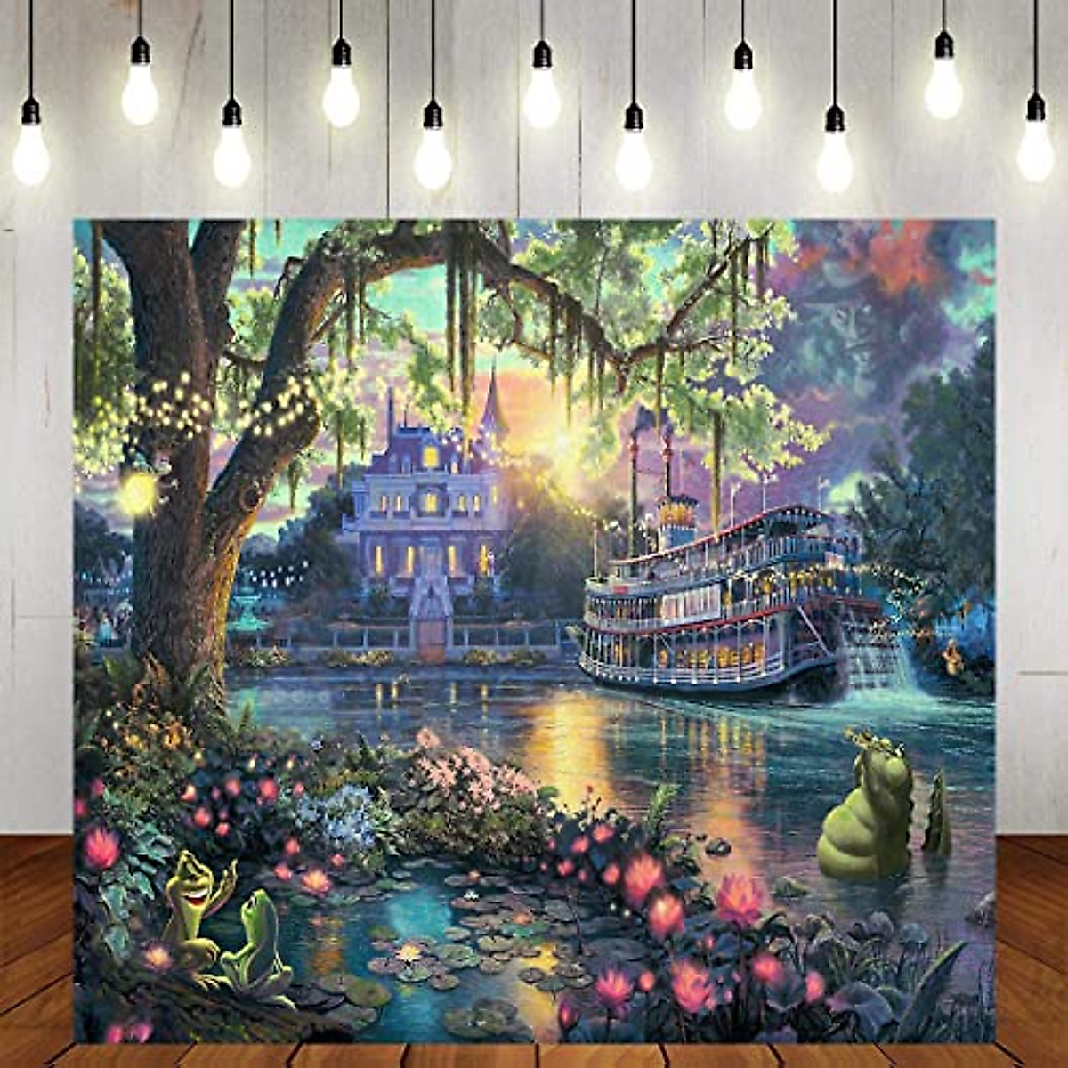 SSCSTS 6x6ft Palace Photography Background Fairy Tale Prince Princess Happiness Frog Castle Photography Background Studio Props LYST735