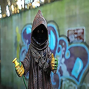 BW-King Halloween Garden Decoration Star Wars Figures Gnomes Garden Decorations, Snjiaheim Lawn Sculpture Resin Figurine, Make Your Garden Full of Mystery, Halloween Patio Decor-Bronze Yellow
