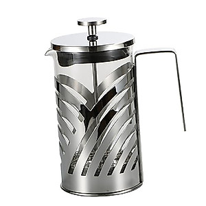 HOLIDYOYO 304 Fashion Coffee Pot Coffee Filter Pot Concentrated Coffee Multi-function Coffee Pot Espresso Pot Filter Teapot Stainless Tea Kettle Coffee Maker Espresso Coffee Machine Silver
