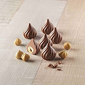 Silikomart 3D-Pralinenform Flamme, 15er-Form Silicone Mould Choco Flame, 8 ml x 15, Brown