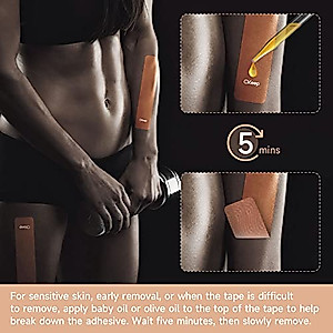 CKeep Kinesiology Tape (2 Rolls), Original Cotton Elastic Premium Athletic Tape,33 ft 40 Precut Strips in Total,Hypoallergenic and Waterproof K Tape for Muscle Pain Relief and Joint Support