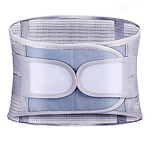 LSRRYD Lumbar Support Belt Back Brace Support for Lower Back Pain Lower Back Pain Work Injury Recovery (Color : Gray, Size : X-Large)