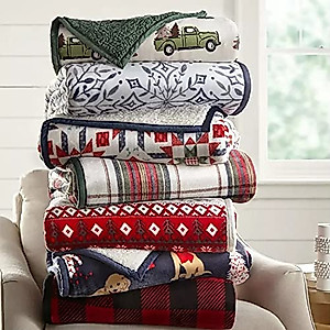 Member's Mark Oversized~60" x 70" Plush Sherpa Throw~St. Nicholas Plaid