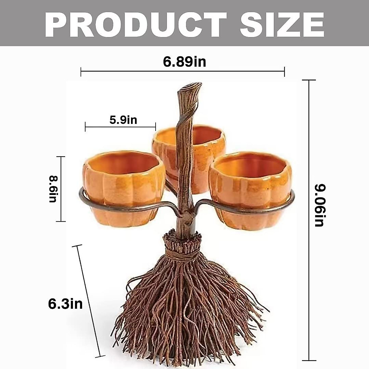 Sepanda Pumpkin Decor Broom Pumpkin Halloween Party Supplies Pumpkin Decorations Arrival time: Delivery Within 2-4 days (QFB-2)