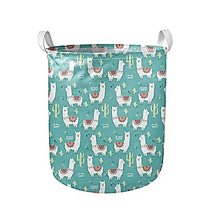 Binienty Large Capacity Laundry Hamper, Washing Laundry Basket with Handle, 3D Art Flower Print Dirty Clothes Storage