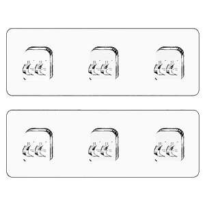 Coraje 2 Pack Adhesive Shower Caddy Strong Sticky Waterproof Heavy-duty Wall Adhesives Nail Free Transparent Adhesive Pad No-trace Wall Stick Adhesives
