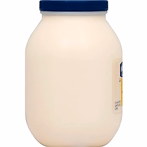 Hellmann's Real Mayonnaise Jar, Condiment for Sandwiches, Salads, Mayo Made with 100% Cage Free Eggs, Gluten Free 1 gallon 128 oz, Pack of 1