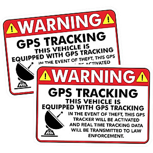 2 pcs Motorbike GPS Tracking Vehicle, 3 inches - Motorbike Warking Theft Sticker Safety Biker Decals
