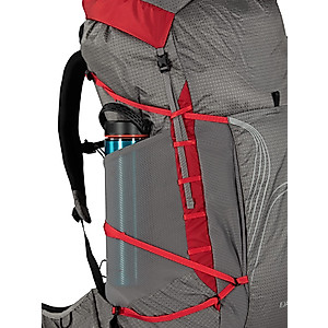 Osprey Eja Pro 55L Women's Backpacking Backpack, Dale Grey/Poinsettia Red, WXS/S