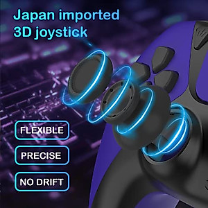 YU33 Ymir Controller for PS4 Controller, Elite Control Remote Fits Playstation 4 Controller, Scuf Wireless Controllers de PS4 Mapping/Turbo/1200 mAh Battery, Pa4 Controller for PS4/Steam/PC Purple