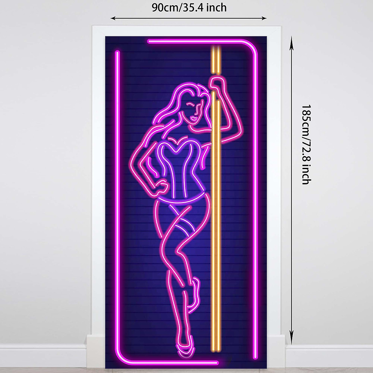 Neon Pole Dance Hot Sexy Girl Banner Pole Dancing Theme Backdrop Decor for Bachelorette Bridal Shower Birthday Party Decorations Chair Dancing Party P Valley Party Supplies Favors Photo Booth Props