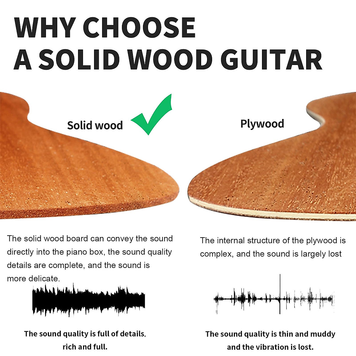 AODSK Acoustic Guitar Beginner 41 Inch Full Size Solid Spruce Top Guitarra Bundle Kit with Gig Bag Tuner Capo Picks String Strap,Right Hand Natural