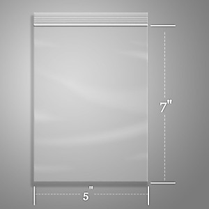 iMailer - 1000 Pcs- 5" x 7" Clear Small Zip Bag - Reclosable Zip Plastic Poly Bags 2 Mil with Resealable Lock Seal Zipper for A2 A4 A6 Cards & Envelopes, Bakery, Cookies, Sandwich