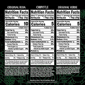 HERDEZ TAQUERIA STREET SAUCE Variety Pack, Habanero, Verde, Roja, Chipotle, Avocado Cilantro, Cilantro Lime, 9 oz Bottles (6 Pack)