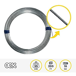 OOK 50143 Solid Utility Wire, 1 Pack, Silver