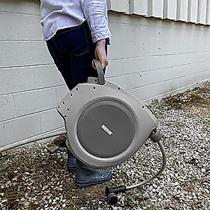 65ft Retractable Hose Reel Gray