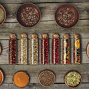 Faburo 40pcs 20ml Small Glass Bottles with Corks, Small Glass Jar with Cork Lid, Mini Clear Glass Bottles with Tags and Strings for DIY Art Crafts Storage, Small Glass Vials for Wedding Favors