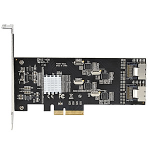 StarTech.com 8 Port SATA PCIe Card - PCI Express 6Gbps SATA Expansion Adapter Card with 4 Host Controllers - SATA PCIe Controller Card - PCI-e x4 Gen 2 to SATA III - SATA HDD/SSD (8P6G-PCIE-SATA-CARD)