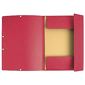Exacompta - Ref 55515E - Europa Collection - Elasticated 3-Flap Folders - Suitable for A4 Documents, 400gsm Glossy Card - Assorted Colours (Pack of 10)