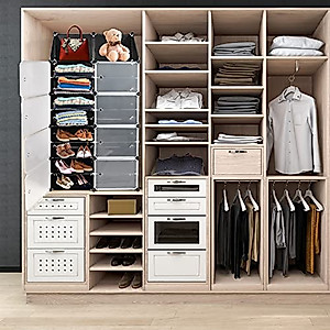 ALUPOM Shoe Rack Storage Organizer with Doors, 8 Tier Shoe Storage Cabinet with Side Hooks, Stackable 32 Pair Shoe for Entryway, Hallway, Small