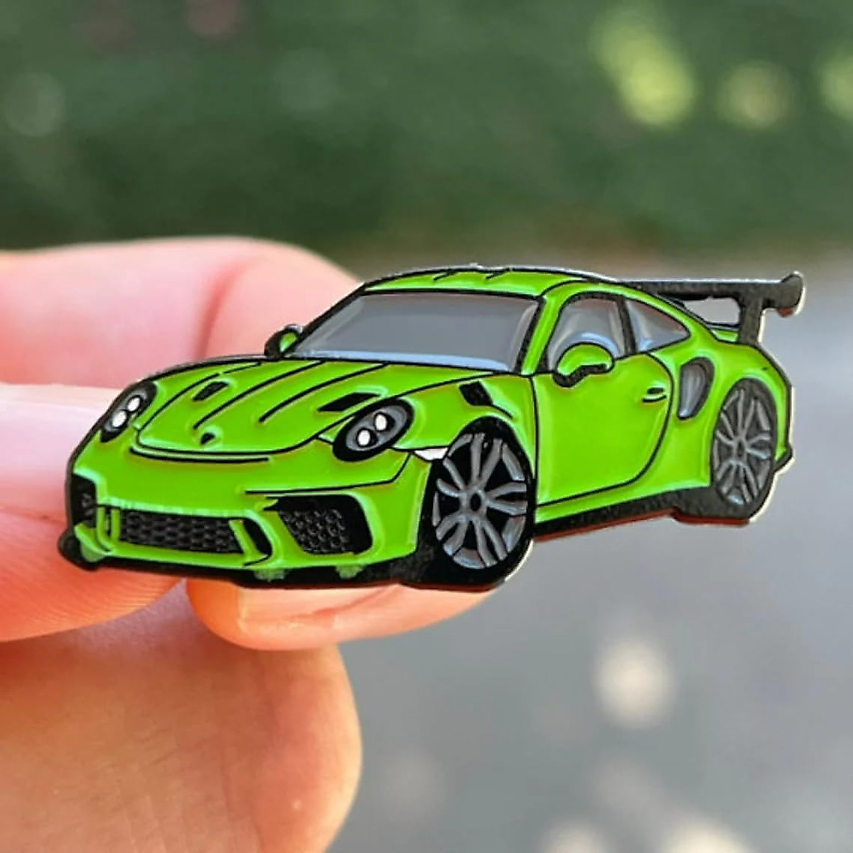 2019 Porsche 911 GT3 RS Enamel Pin - Exotic Car Lapel Pin for Hats, Backpacks & Shirts (Green)
