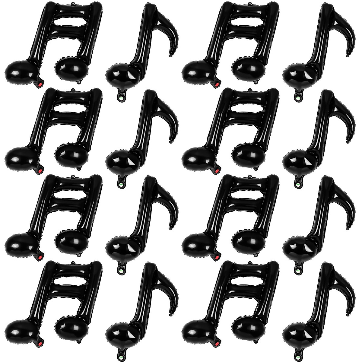 18 PCS Black Note Balloons, 16 Inch Music Balloons, Black Music Note Foil Balloons for Birthday Baby Shower Music Themed Party Concert Band Bar Party Decoration