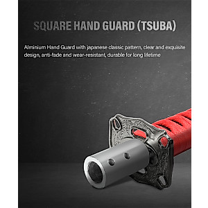 SUJADE YAKEFLY Universal Katana Gear Shifter,Gear Shift Knob Sword Shift Knobs,Katana Shift Knob Samurai Sword Gear Shifter with 4 Adapters,Katana Samural Shift Gear Lever (Red&Black)