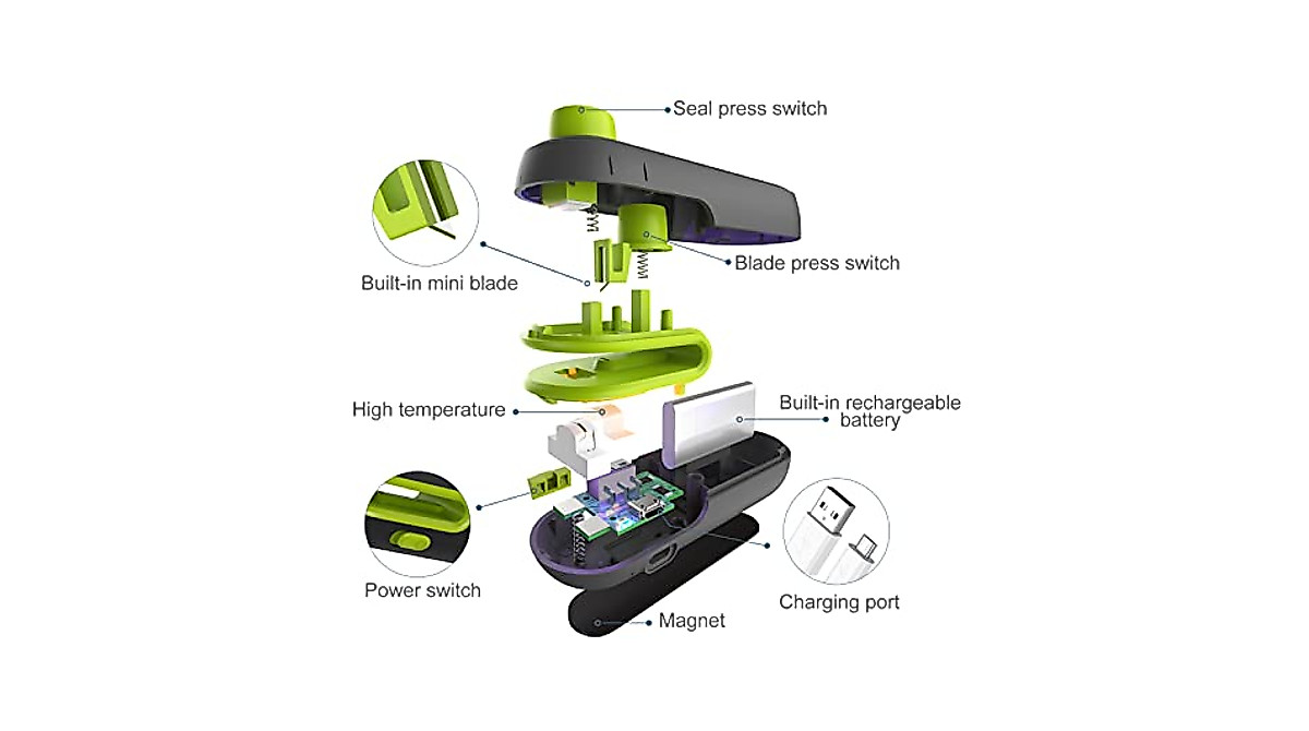 Ankilo Mini Bag Sealer - Portable 2-in-1 Food Sealing Machine