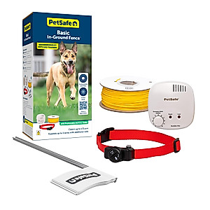 PetSafe Basic In-Ground Pet Fence – from the Parent Company of INVISIBLE FENCE Brand - Underground Electric Pet Fence System with Waterproof and Battery-Operated Training Collar