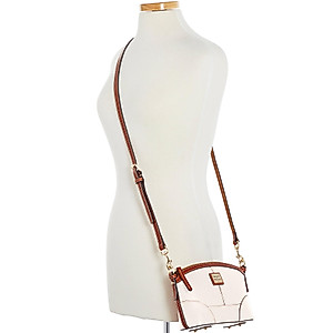 Dooney & Bourke Handbag, Pebble Grain Mini Domed Crossbody - White