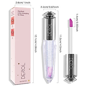 LOKFAR Color Changing Clear Liquid Blush for Cheeks and Lips, Moisturizing Multi-use Rouge Blush Gel, Magic Tinted Balm Waterproof Transparent Cream Liquid Blush, Glossy Shiny Finish Korean Blush Makeup - 5ml